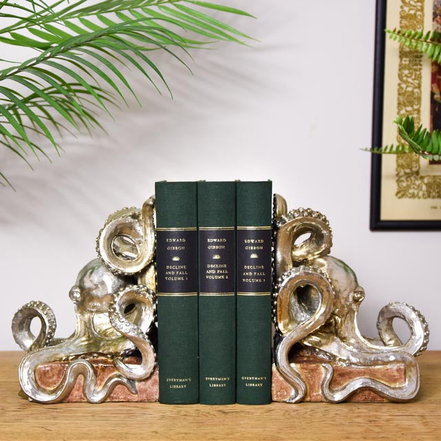 OCTOPUS BOOKENDS SILVER – Madison & Mayfair