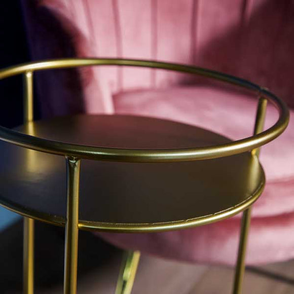 Round Drinks Trolley in Gold – Madison & Mayfair