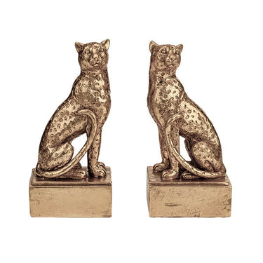 Art Deco Style Black & Gold Leopard Bookends – Madison & Mayfair